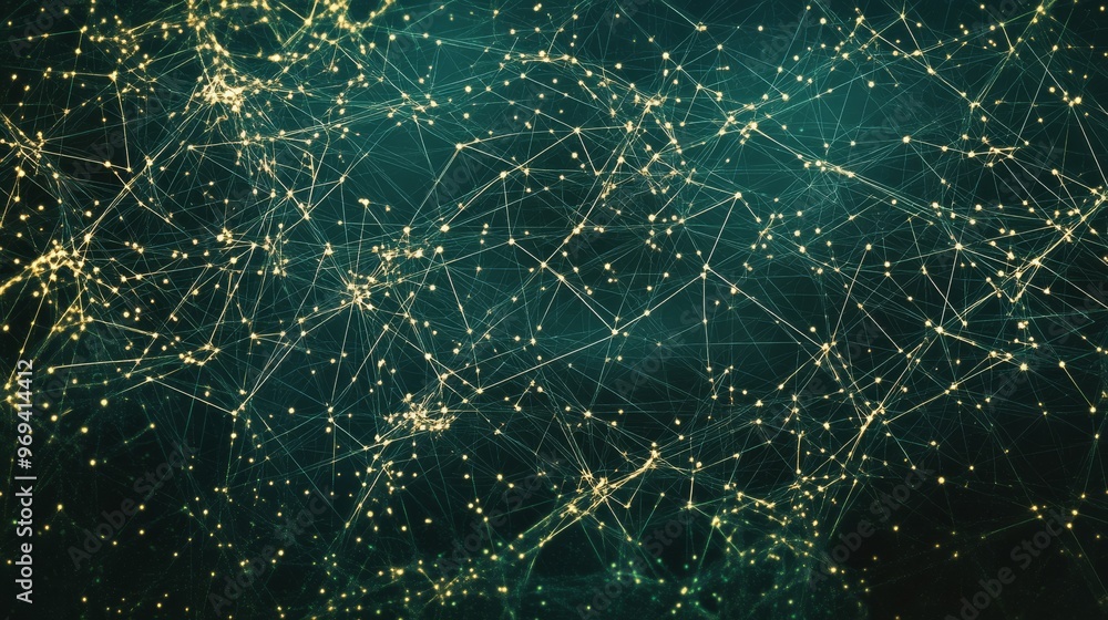 Abstract digital web of interconnected points and lines. Modern ...