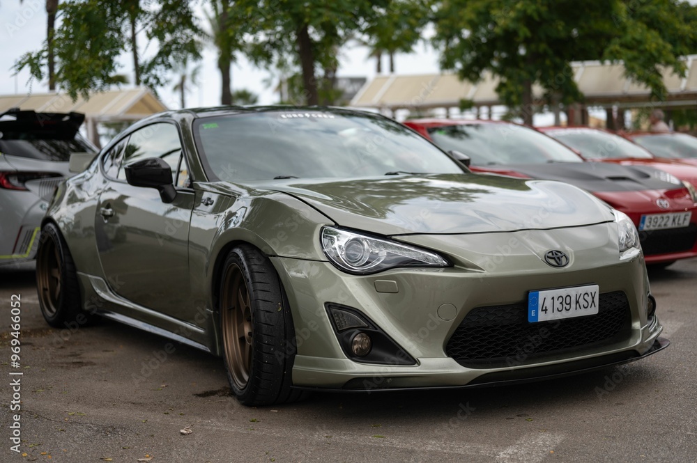 Front view of the iconic first-generation Japanese sports car Toyota ...