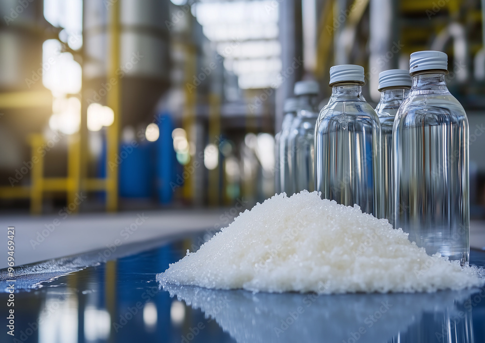 Urea production at the plant, converting raw materials into urea ...