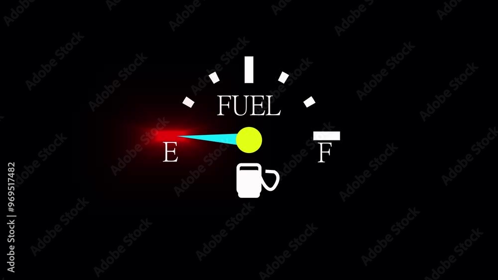 Fuel indicator icon, fuel meter dashboard, Fuel tank gauge animation ...