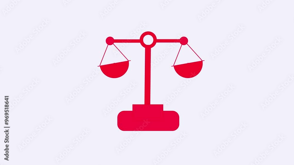 The scale of justice animation on the green screen. Scales of justice ...