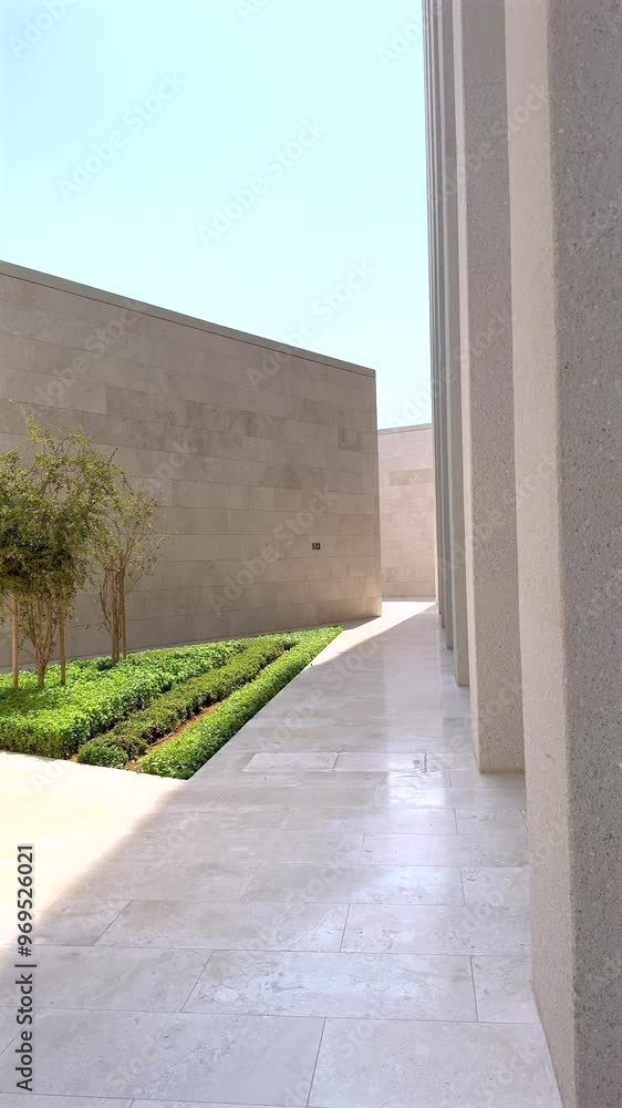 Modern architecture meets urban refuge granite, concrete and greenery ...