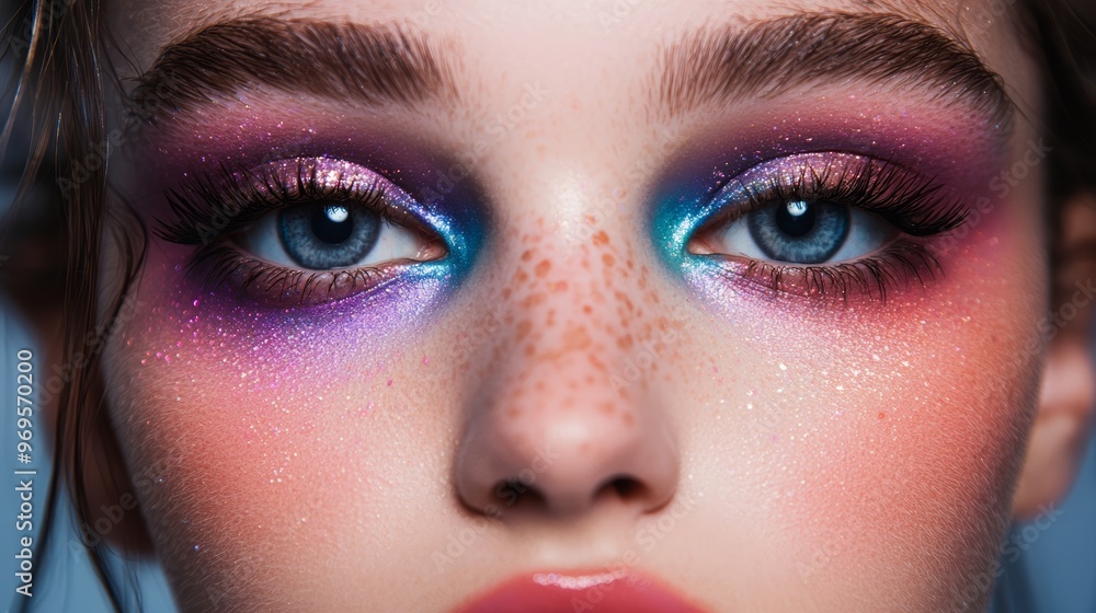 Create a makeup tutorial based on the harmonious mix of colors in the ...