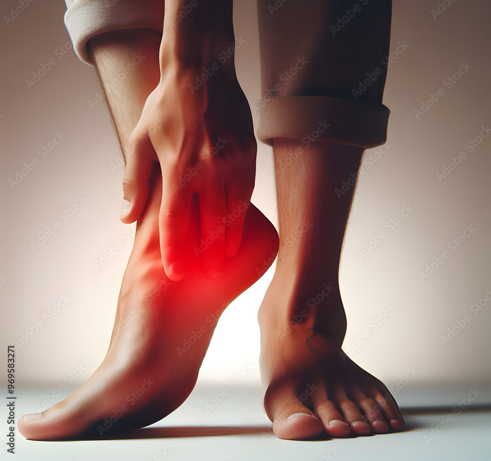 Inflammation on the sole, illustrating foot pain conditions. Stock ...