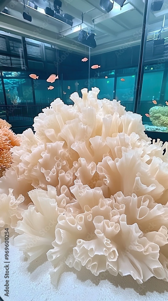 This innovative exhibition installation showcases a hand-crafted coral ...