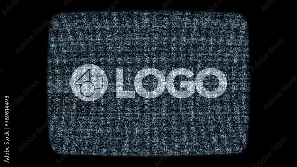 Old TV Static Noise Logo Reveal Stock Template | Adobe Stock