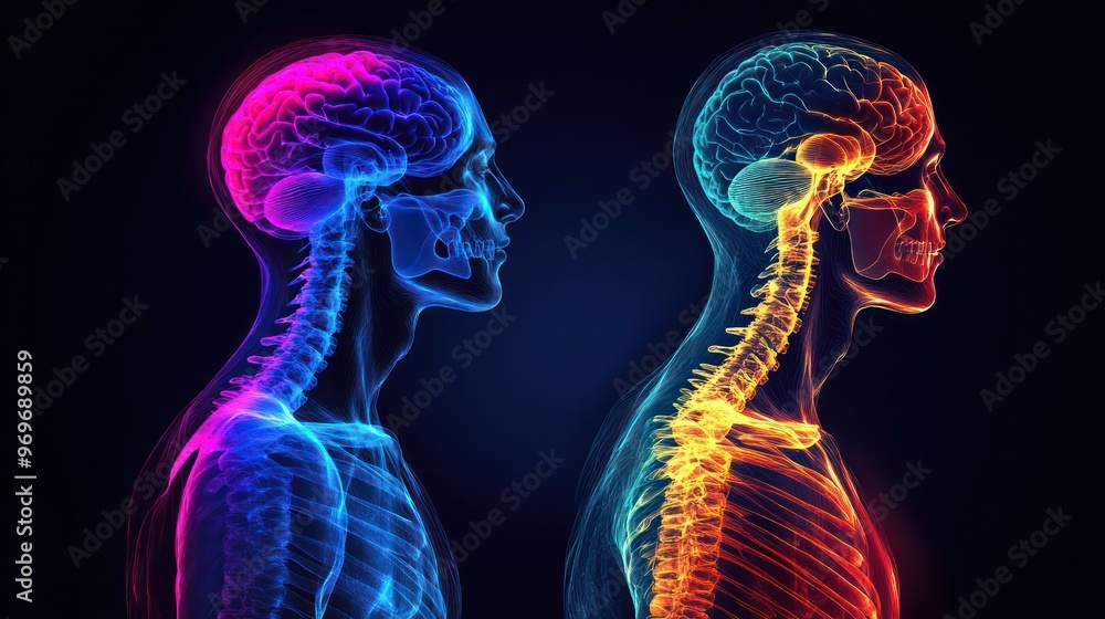 Side-by-side comparison of pain in the male and female bodies. affected ...