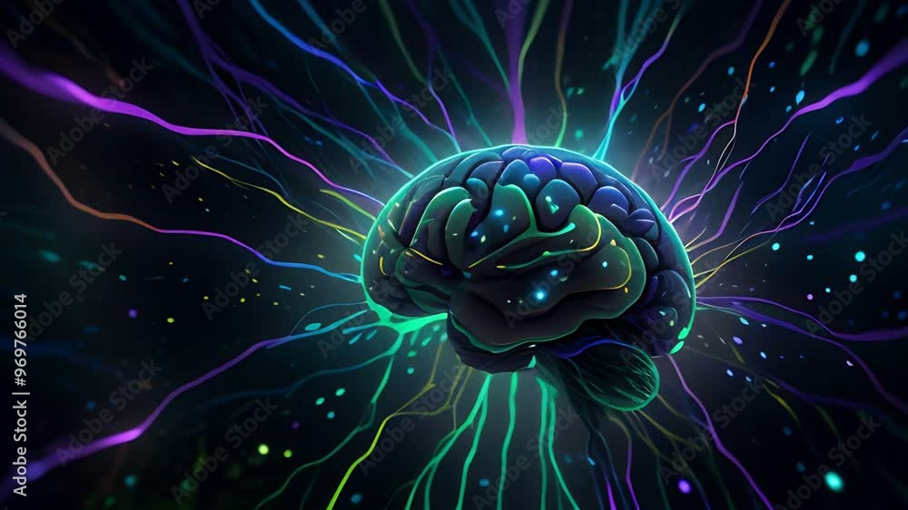 The brain that is composed of connected neurons. Network of neurons ...