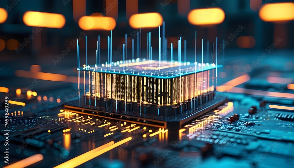 Futuristic Quantum Computing CPU with Intelligent Qubit Technology in a ...
