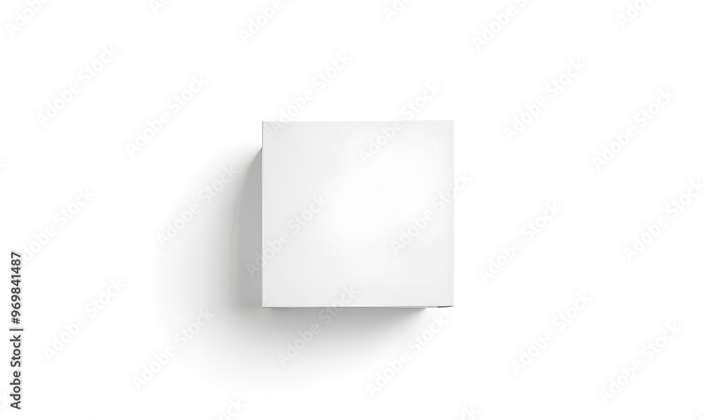 Blank white burger carton box mock up, isolated, top view, 3d rendering ...