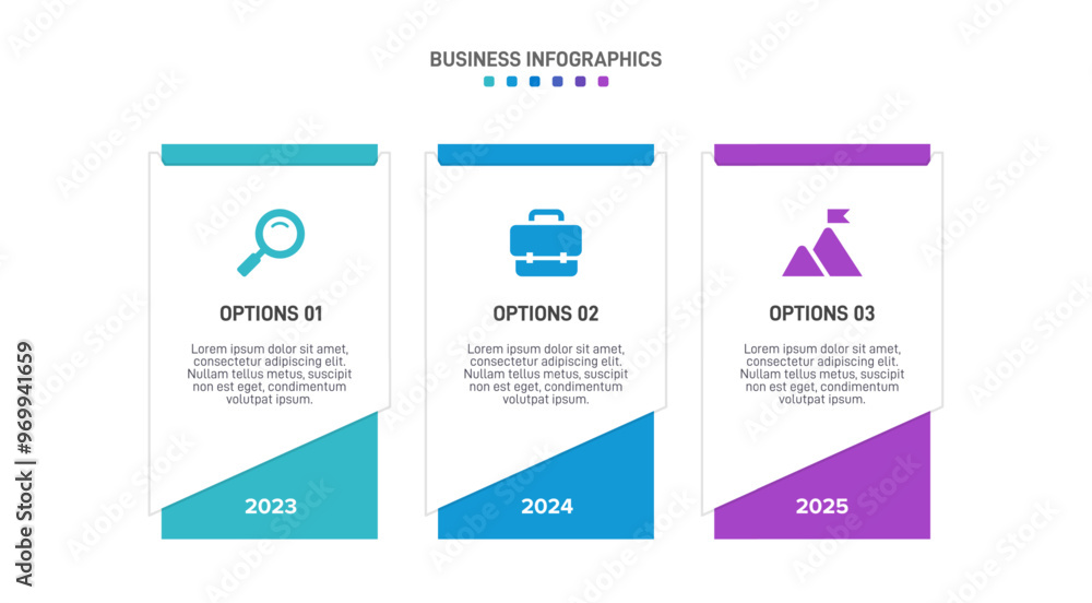 Horizontal progress bar featuring 3 arrow-shaped elements, symbolizing ...