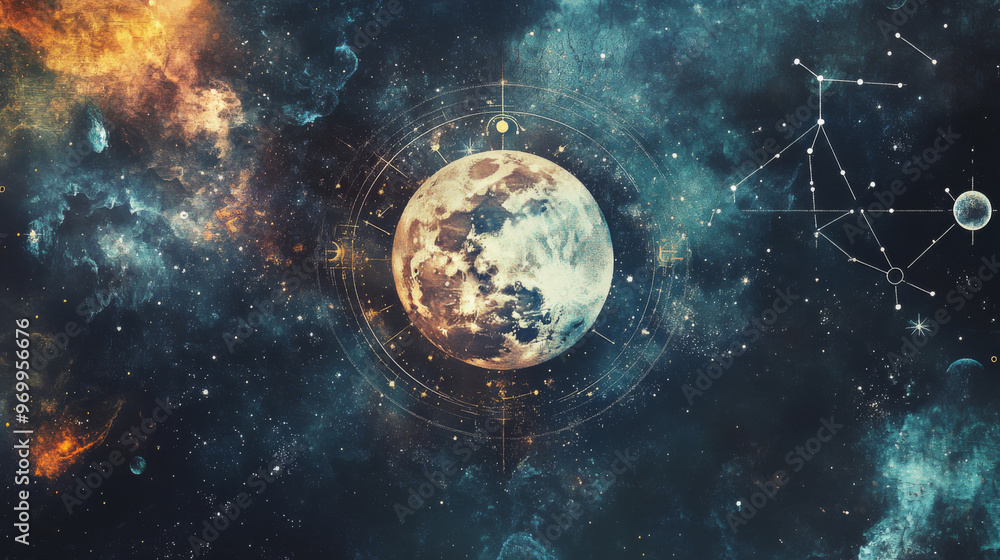 Integrate elements related to horoscopes and astrology, such as star ...