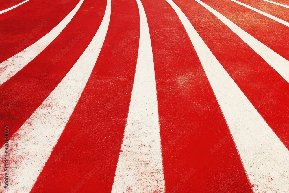 Red background texture with white lines for a running track themed ...