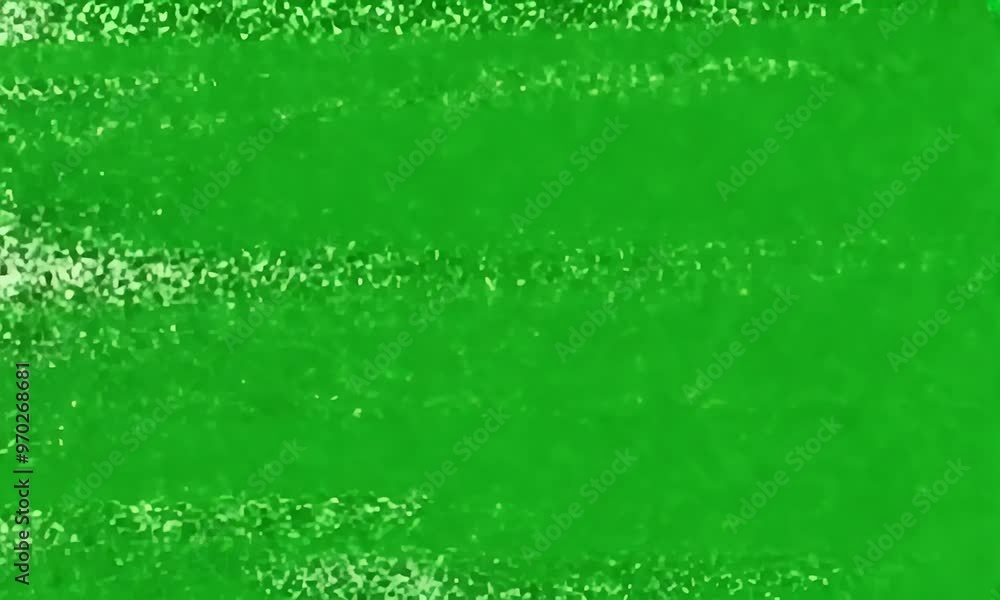 Static noise and bad signal effects appear on a green screen, perfect ...