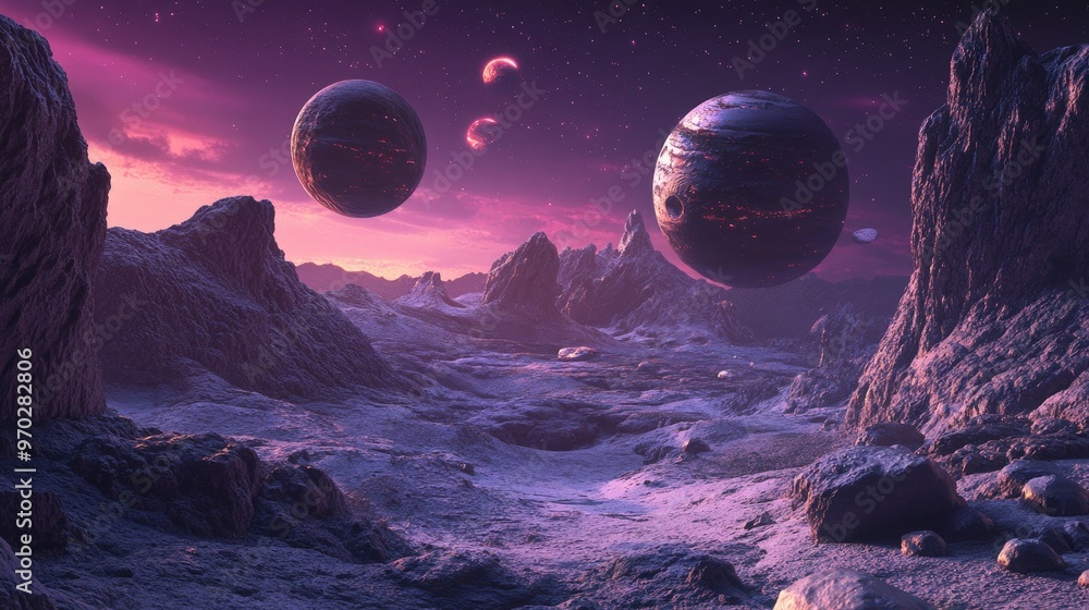 Futuristic sci fi wallpaper featuring a stunning cosmic landscape with ...