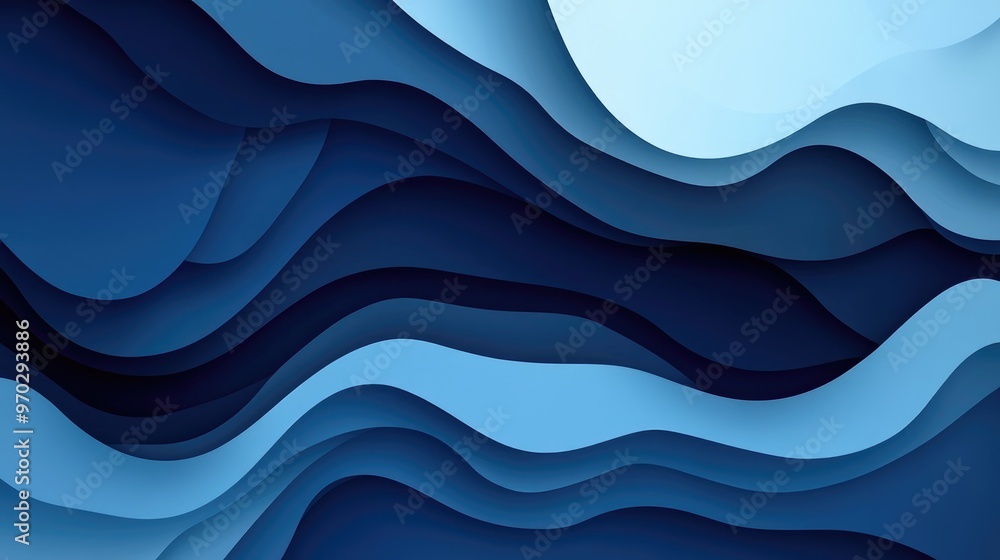 Navy And Indigo Liquid Gradient Background With Light Blue Highlights ...