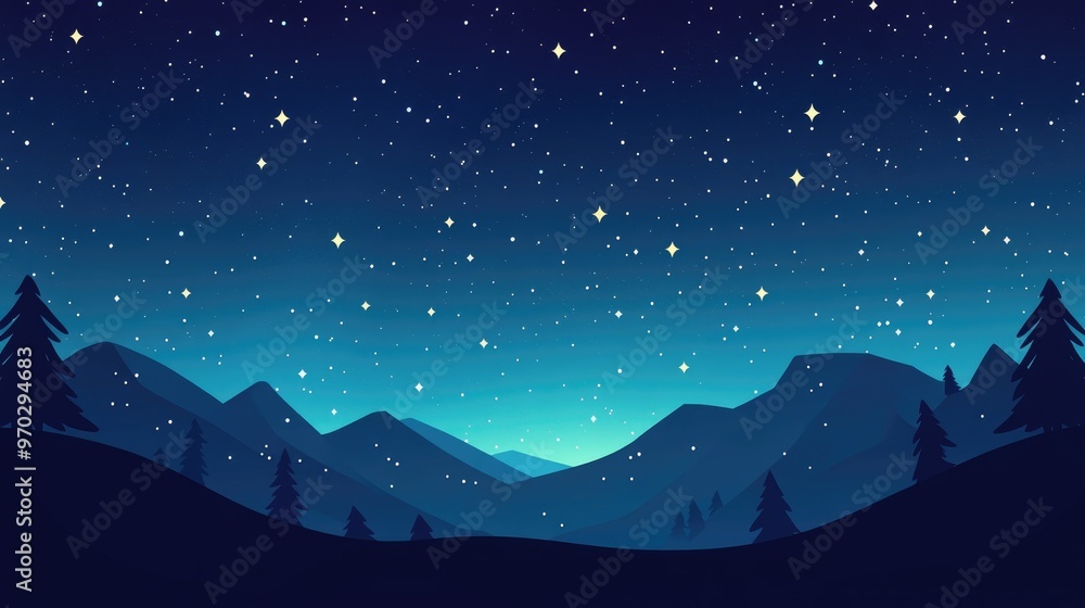 Starry Night Sky With Twinkling Stars Serene Backdrop For Stargazing ...
