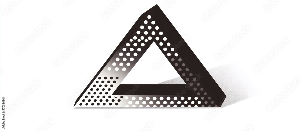 Impossible triangle 2d shape Optical illusion design featuring a retro ...