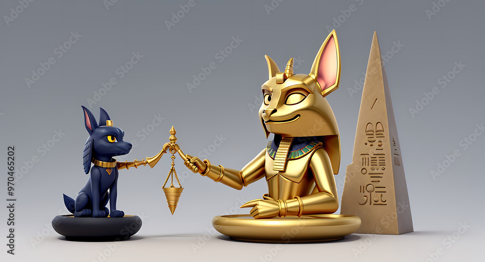 A minimal illustration of Anubis, the Egyptian god of the afterlife ...