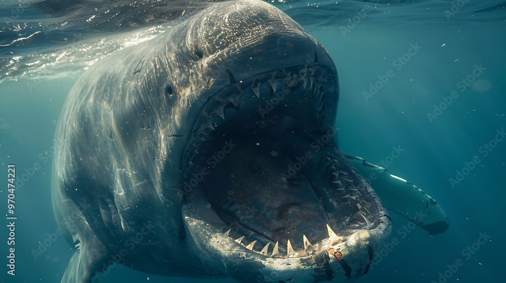 Cookiecutter shark circular bite marks on whale, oceanic crime scene ...