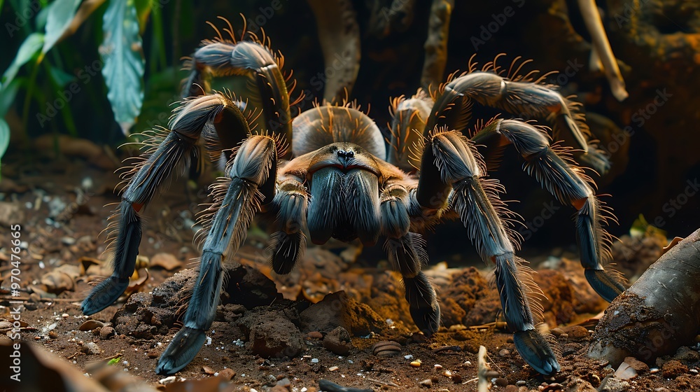 Goliath birdeater tarantula molting, shedding exoskeleton: A Goliath ...