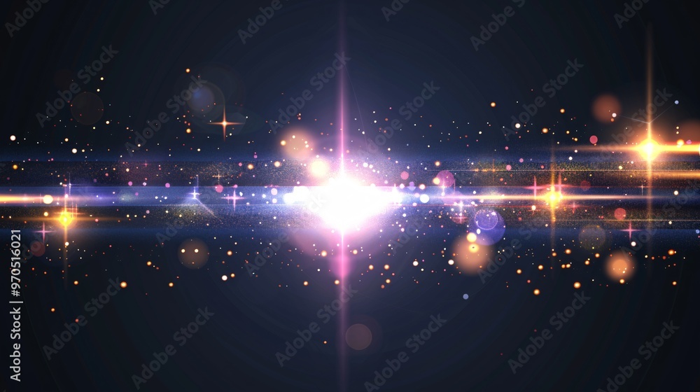 27. A vector illustration of flashing lights with a glow sparkle effect ...