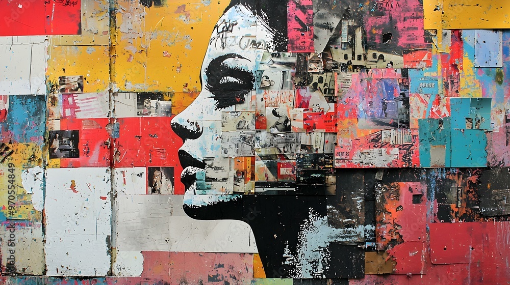 Urban Fusion, a vibrant collage blending street art influences with ...