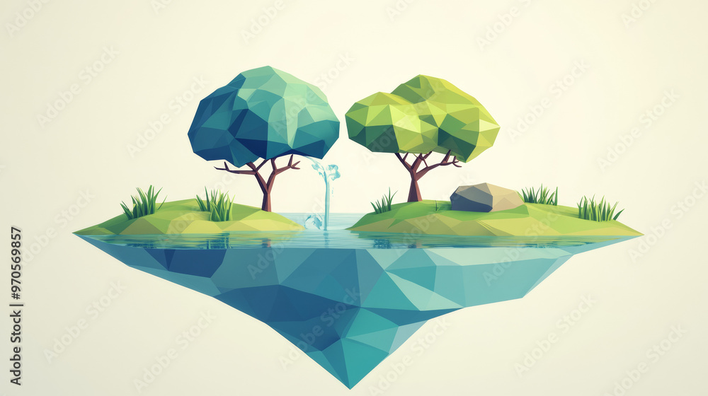 Save water! This design uses simple shapes to highlight the importance ...