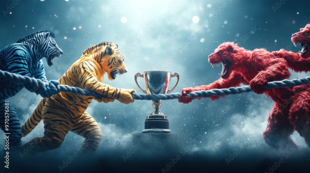 Business-Themed Tug of War: A Wild Contest of Costumes and Competition ...