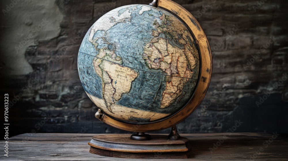 Imagine a world map displayed on a large globe. The globe features ...