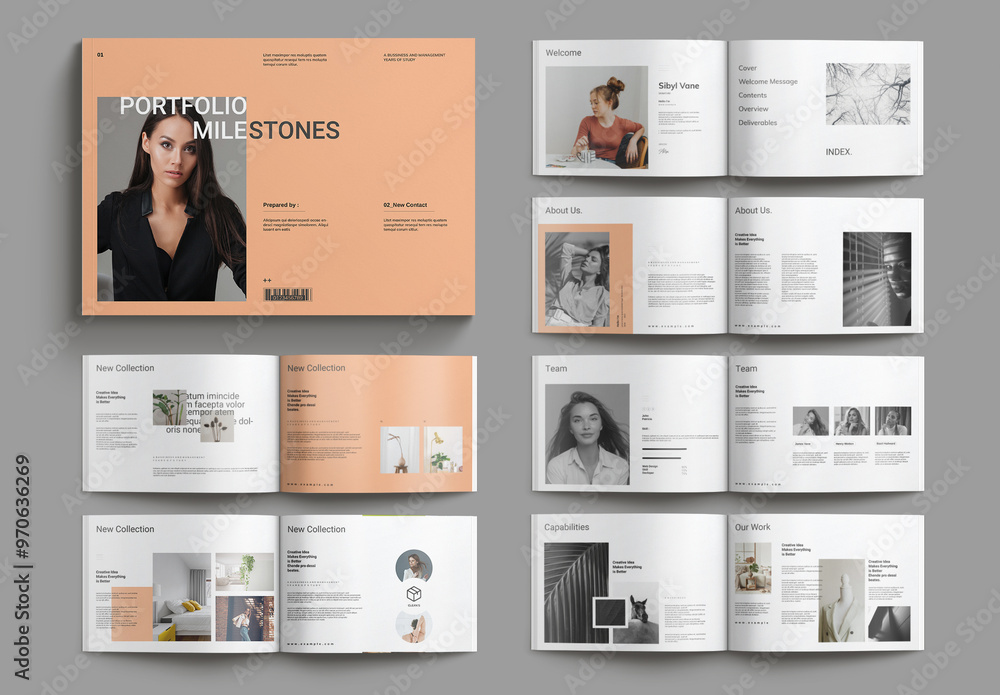 Potfolio Layout Stock Template | Adobe Stock
