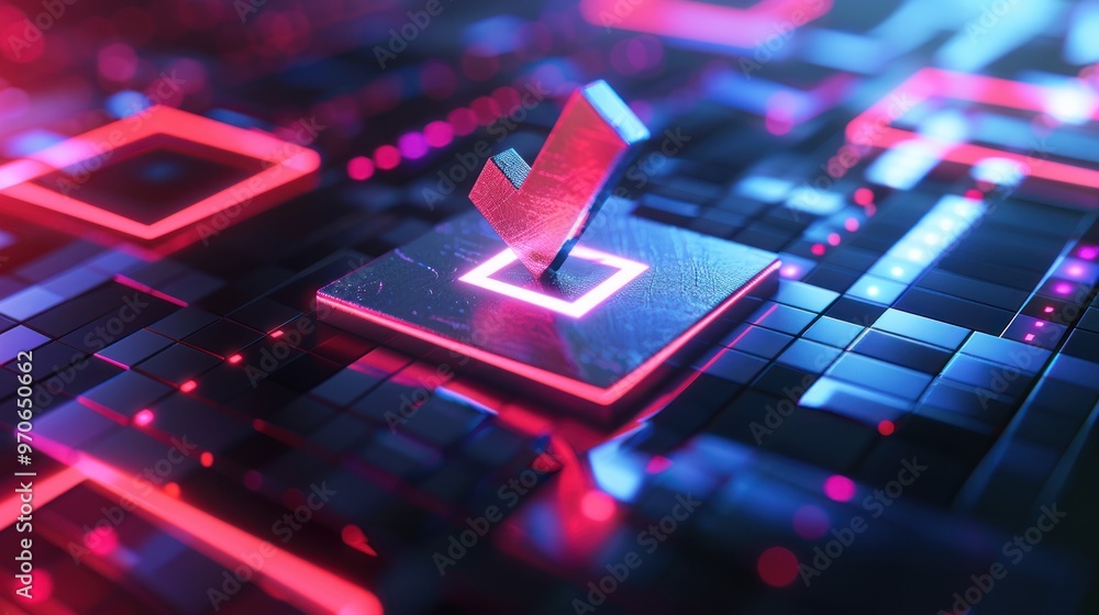 a checkbox marked with a check, illustrating the idea of giving consent ...