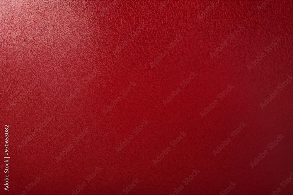 Abstract background of rich red leather with a glossy finish and subtle ...