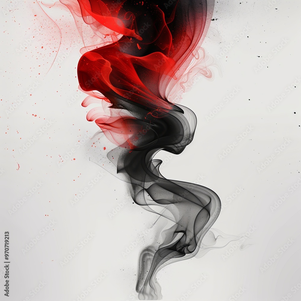 free smoke zone schematic black and red icon in neutral background ...