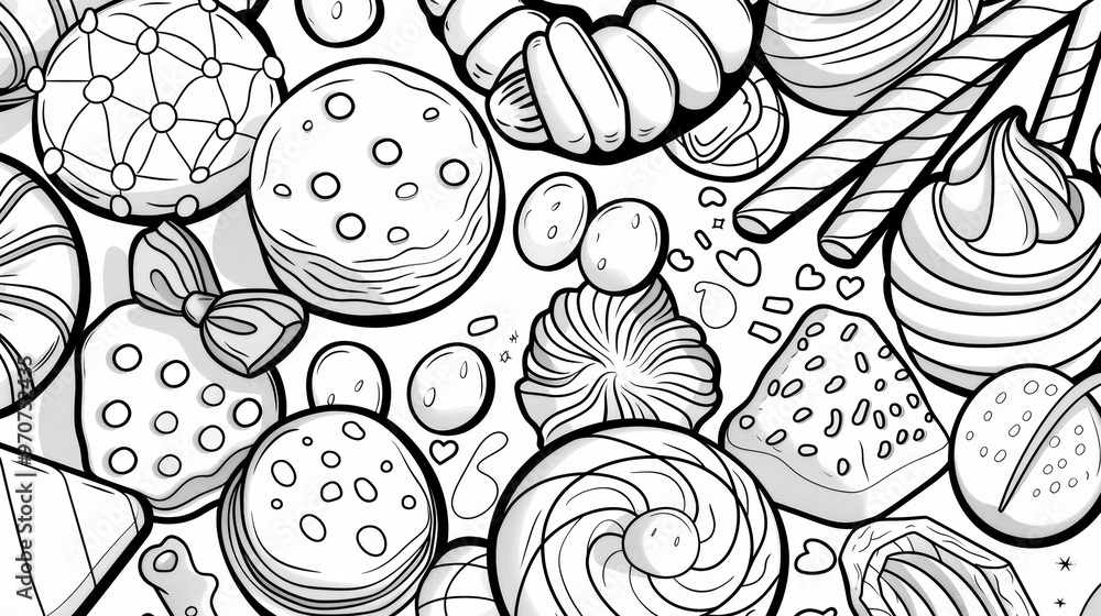 Let your creativity run wild with this candy-inspired coloring book ...