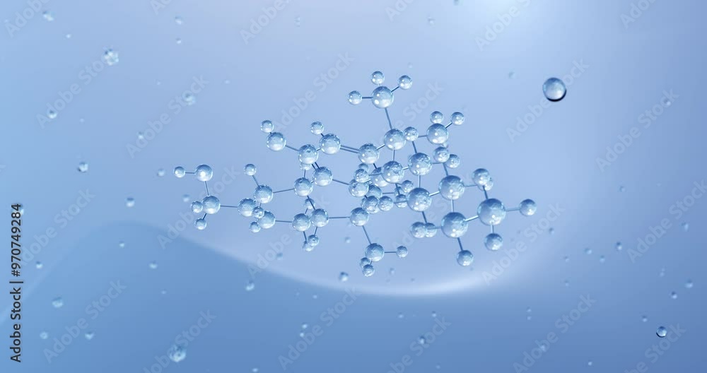 HU-210 rotating molecular structure, 3d model of molecule, synthetic ...