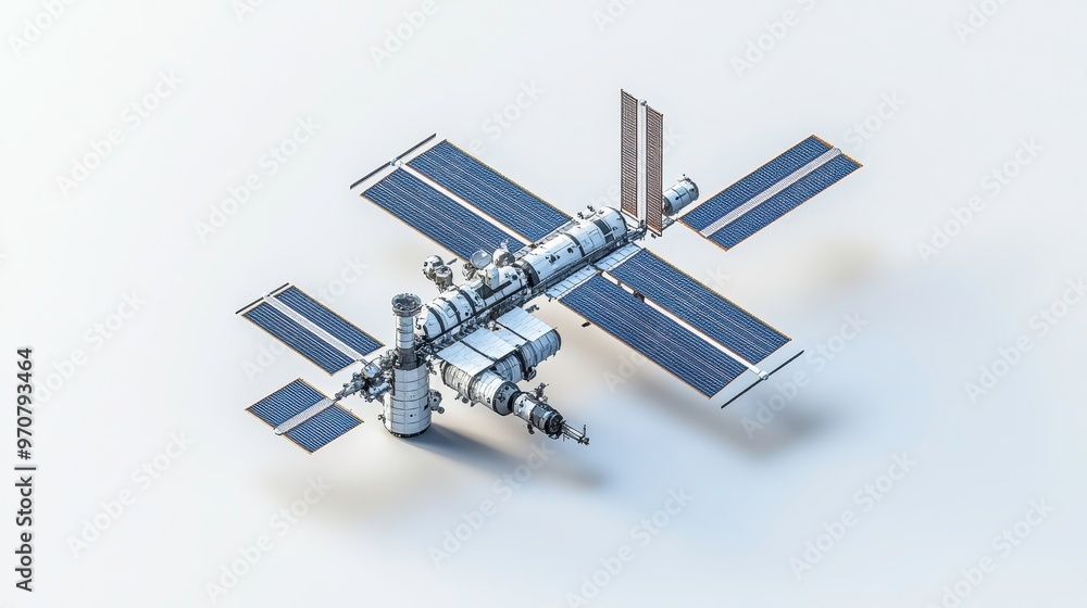 International Space Station (ISS) clipart, element, 3D illustration ...