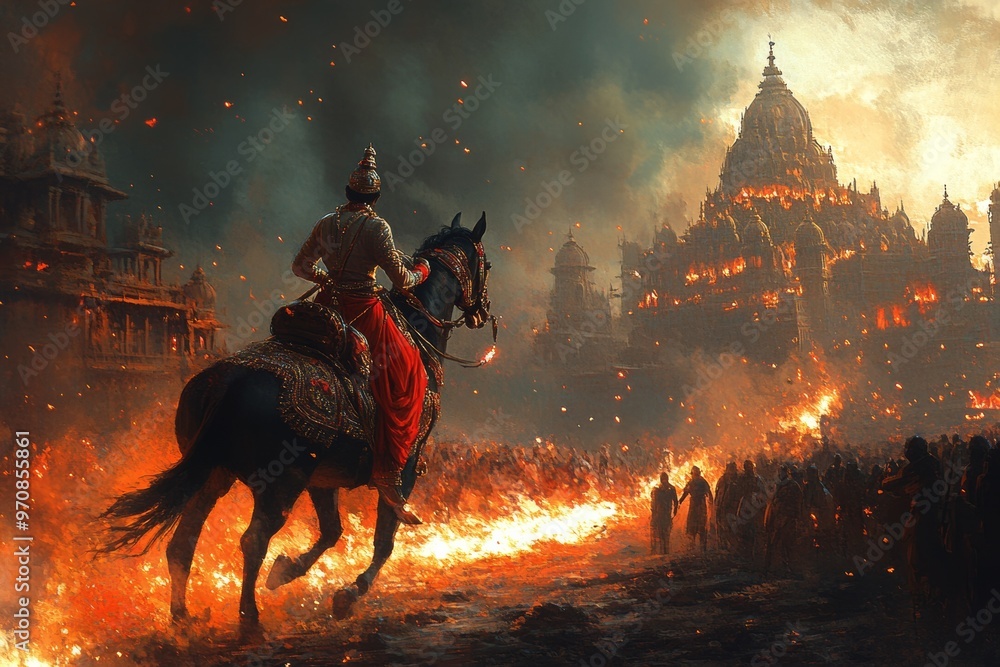 Vijayadashami. Hindu festival symbolizing the victory of good over evil ...