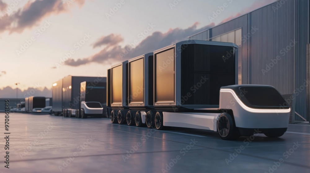 Futuristic Mobile Warehouse System in Remote Outdoor Location: Modular ...