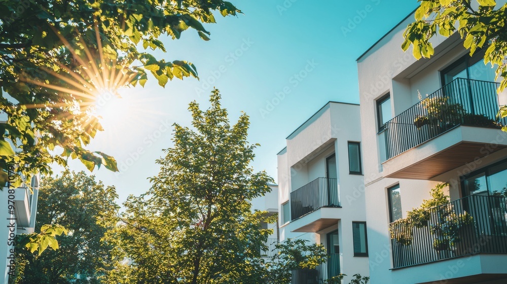 New single family homes in a new development area. Residential ...