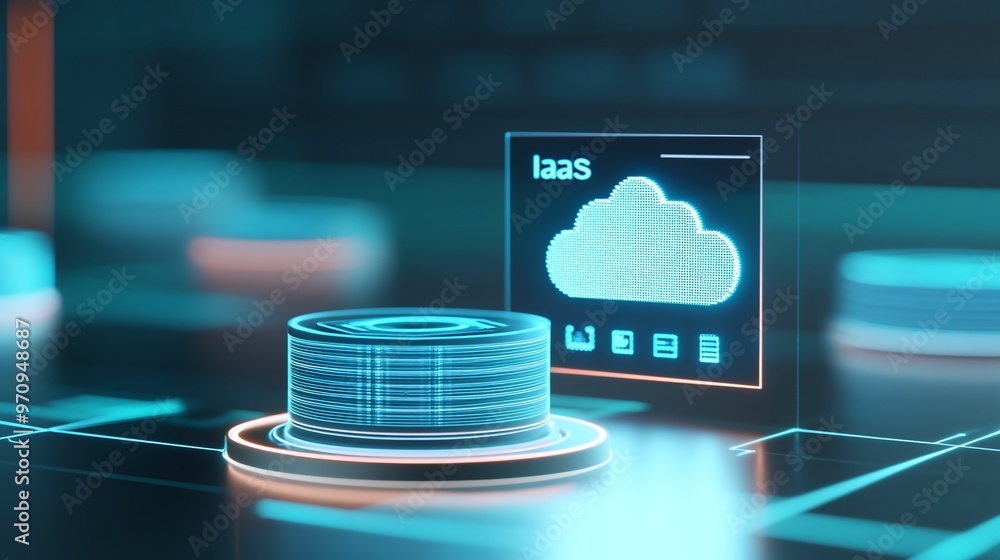Digital representation of cloud computing infrastructure with IaaS ...