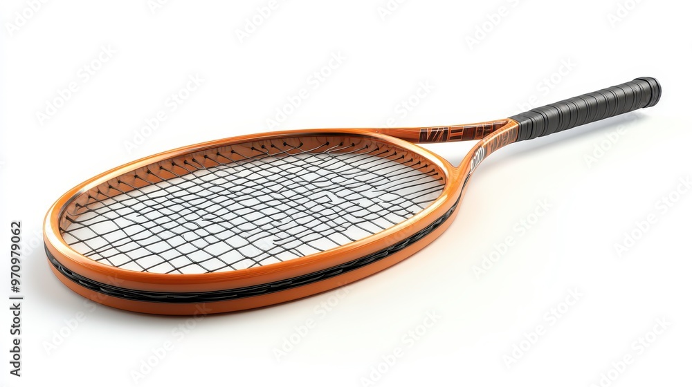 Squash racket clipart, element, 3D illustration, realistic, isolated on ...