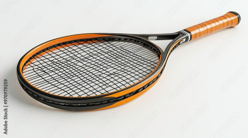 Squash racket clipart, element, 3D illustration, realistic, isolated on ...