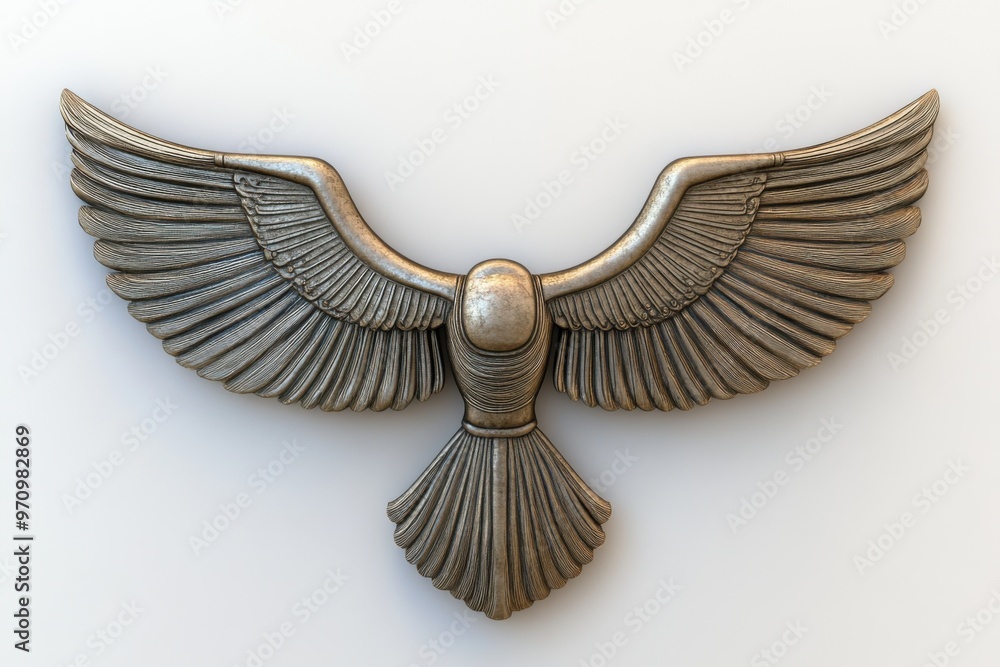 Zoroastrian Faravahar Symbol: Ancient Persian Religious Icon Stock ...