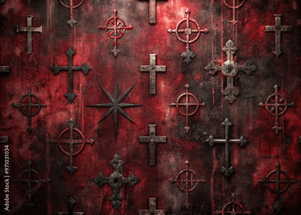 Dark, gritty, and intense, a heavy metal-inspired wallpaper features a ...