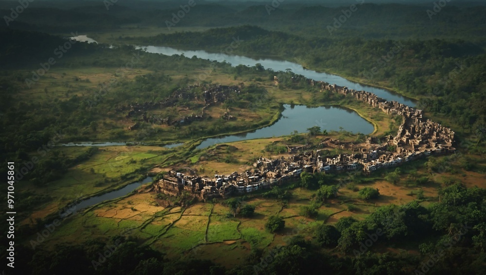 Durg district map illustration (Chhattisgarh, India). Stock ...