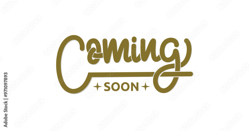 'Coming Soon' Handwritten Text Vector Illustration: Perfect for Teasers ...