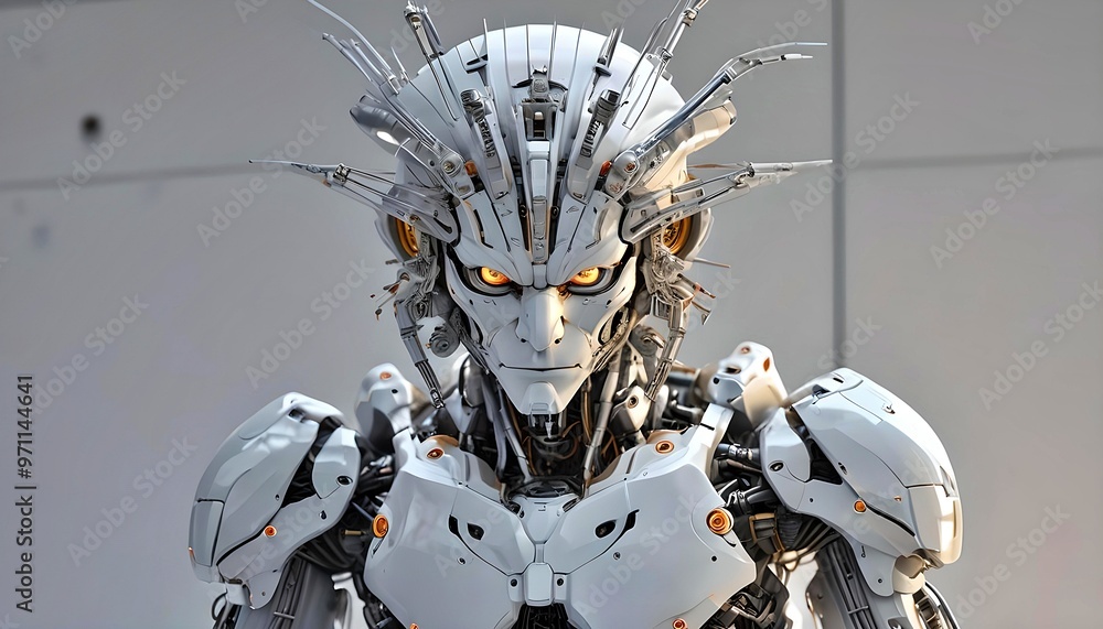 Isolated Cyborg Sun Wukong Robotic Chinese Monkey God Background Stock ...