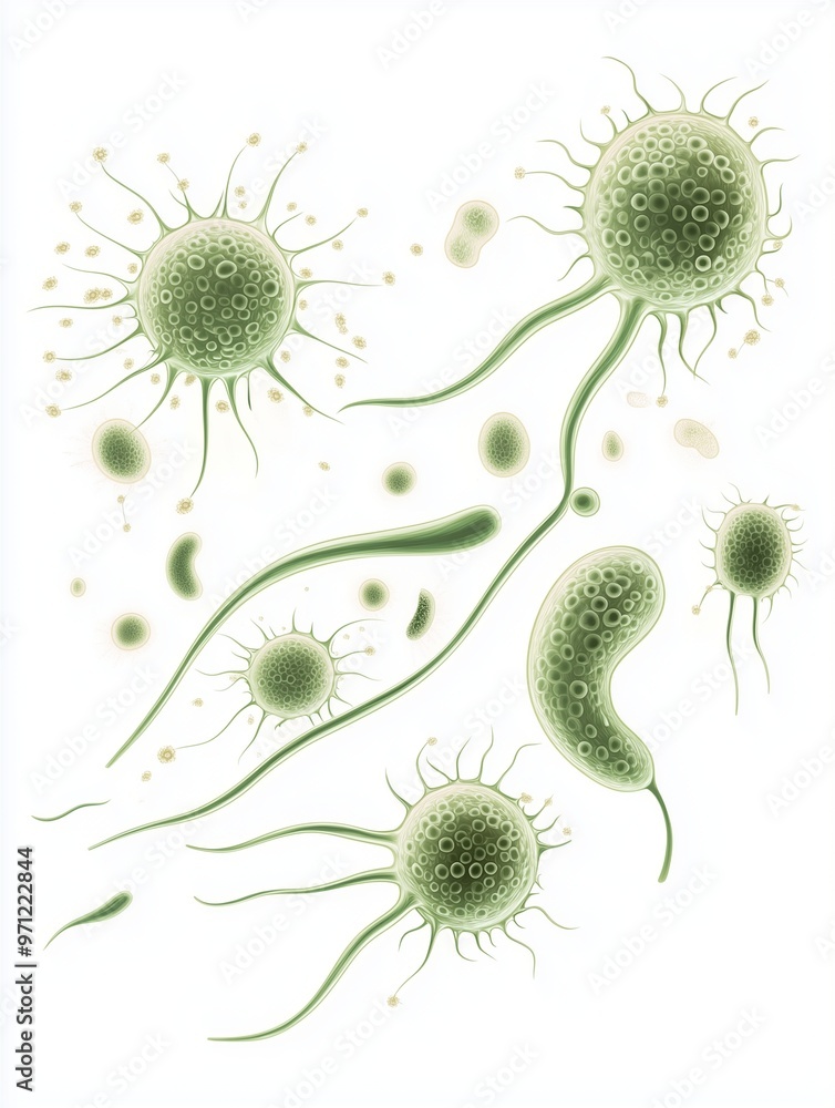 Parasites set. Intestinal worm, helminth, sandfly, tick, dog flea ...