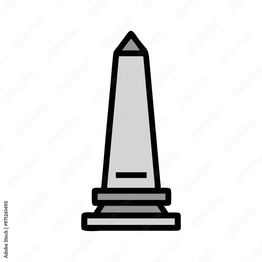 Poster Obelisk Monument Black and Gray Icon – Wall Art | UkPosters